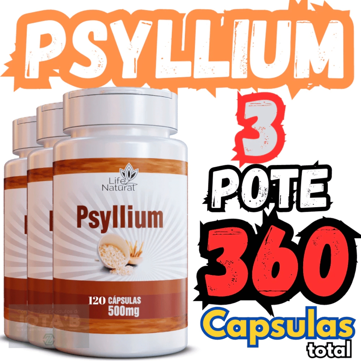 Psyllium fibra solúvel 120 capsulas legitimo