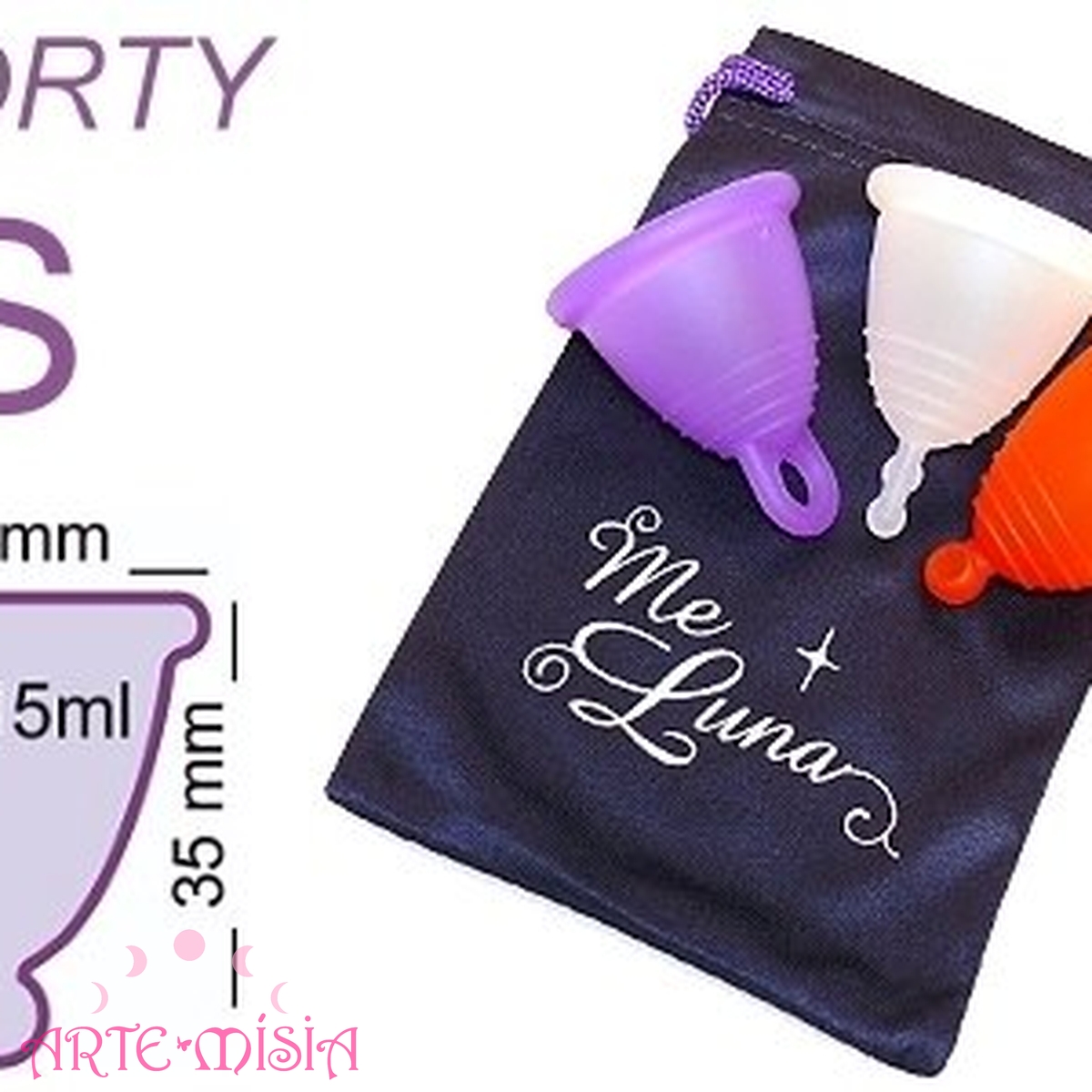 COLETOR MENSTRUAL MELUNA SHORTY PARA COLO DE ÚTERO BAIXO