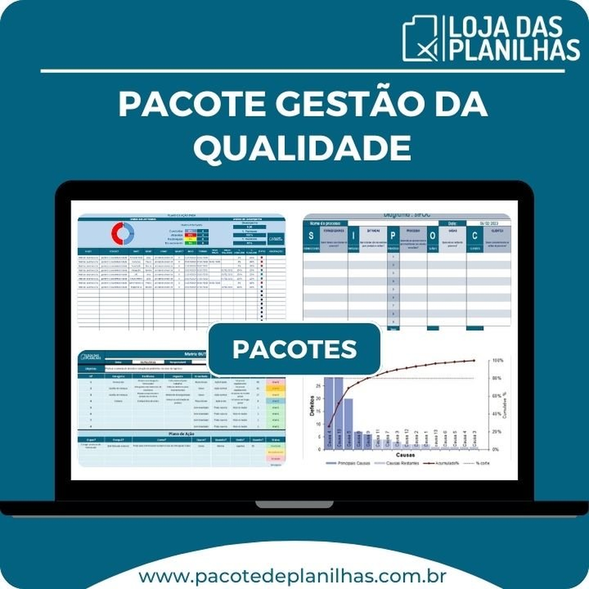 Planilha Fluxograma Linear em Excel – Pacote de Planilhas