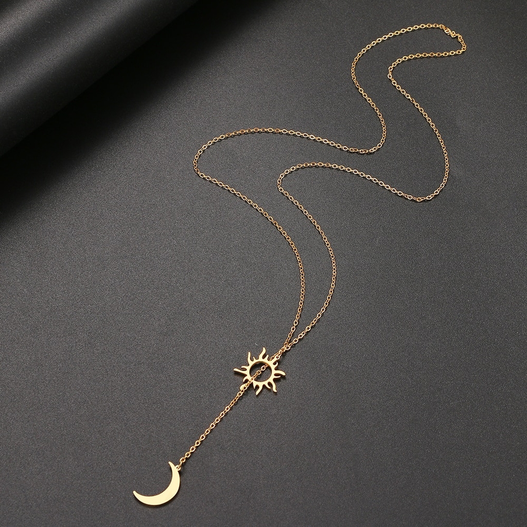 Colar Lua e Sol Feminino Ouro e Prata – Dama D'Honra - Semijoias e ...