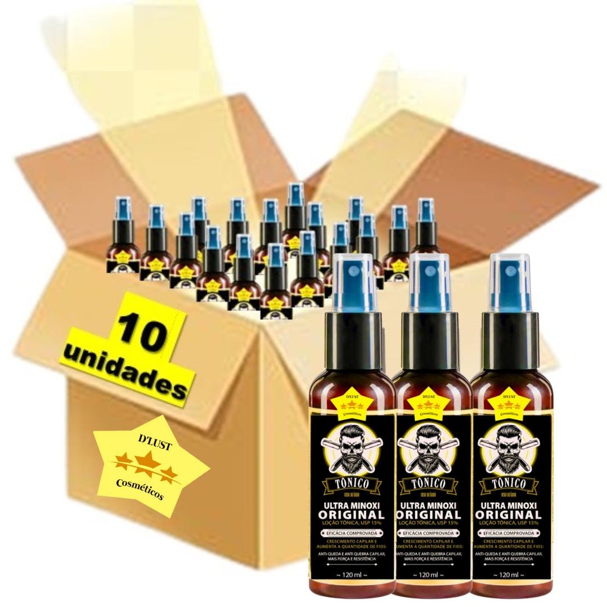 Kit 10 Tônico ULTRAMINOXI Crescimento 120ml