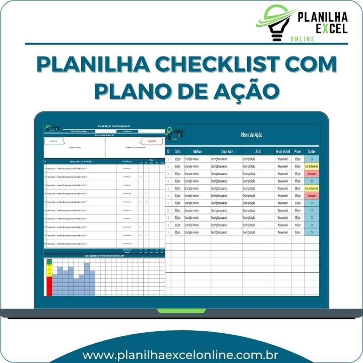 Planilha Checklist de Processo em Excel