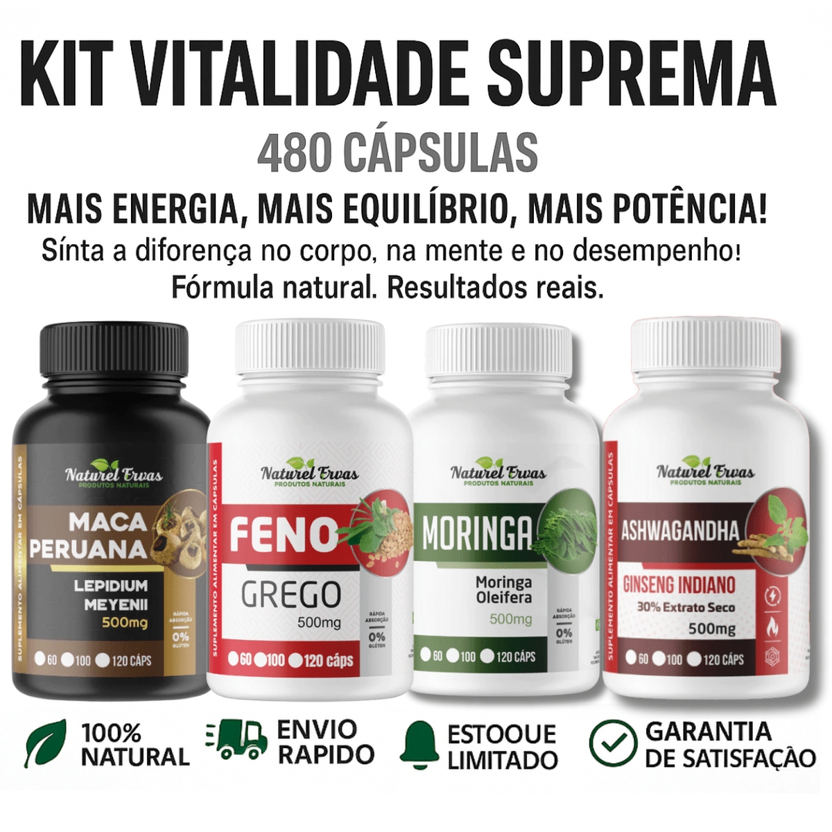 kit Vitalidade Suprema 480 capsulas
