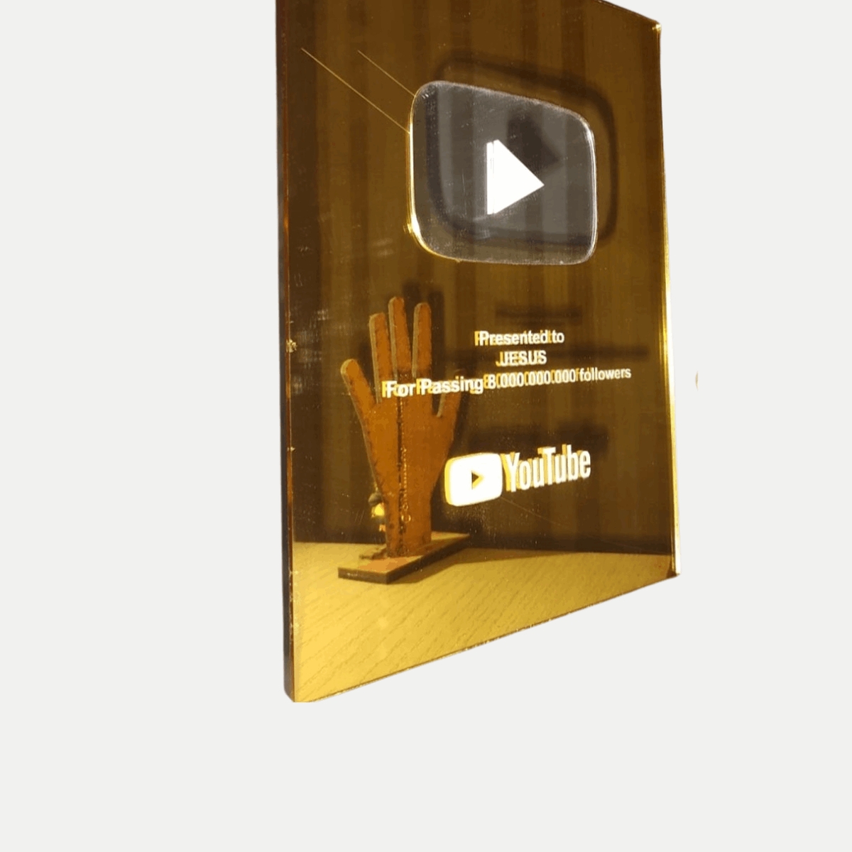 Placa Comemorativa YouTube Personalizada – Edição Premium