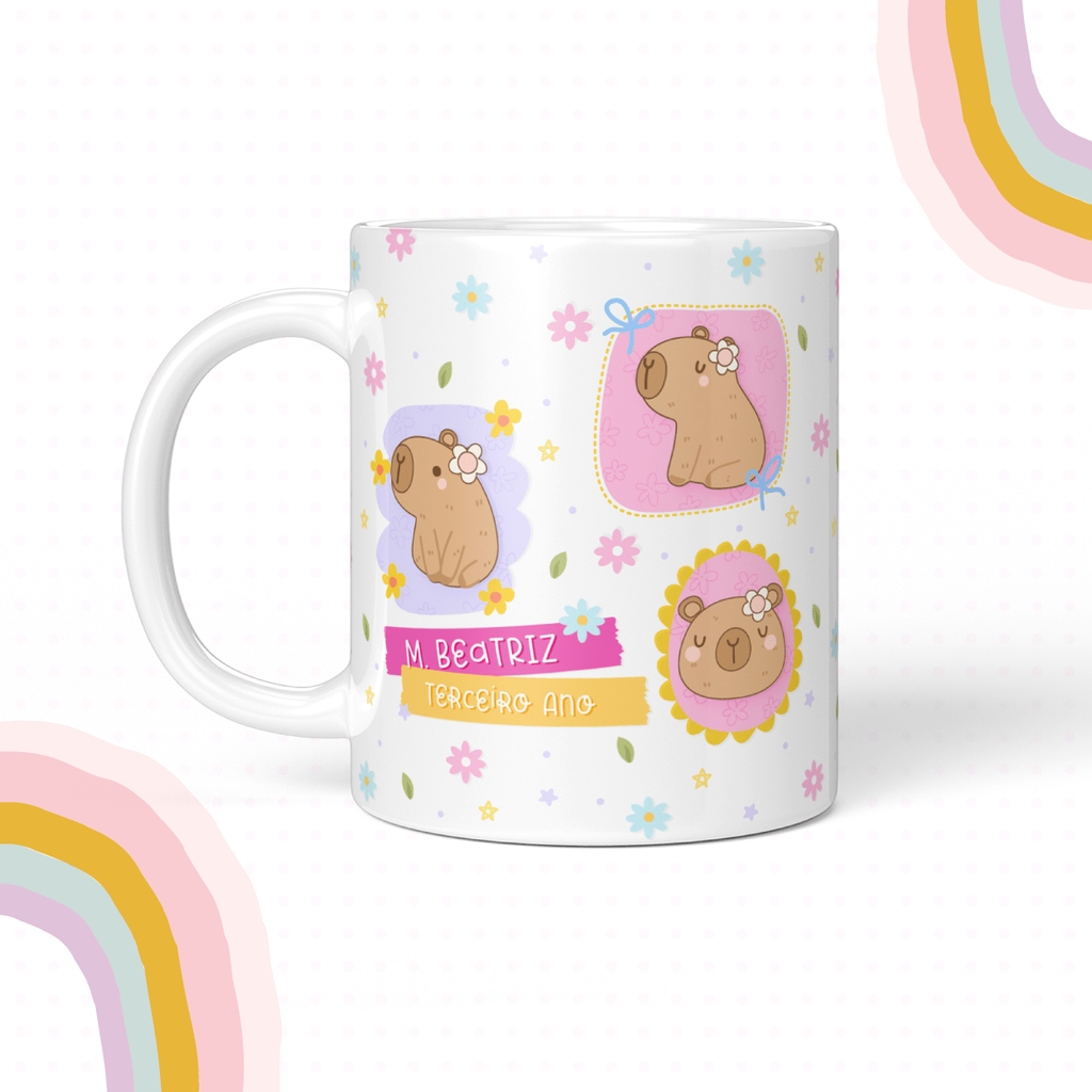 Capivara Menina – Kit Escolar 2025 – AlfaCrafter