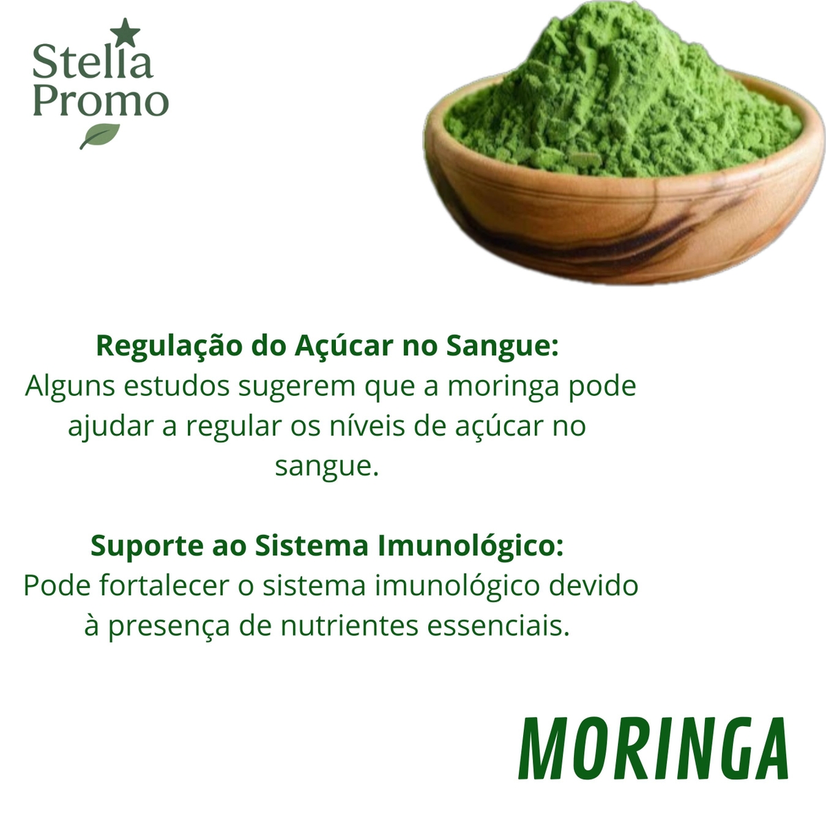 Moringa em Pó Puro | 500g e 1Kg | Premium Natural