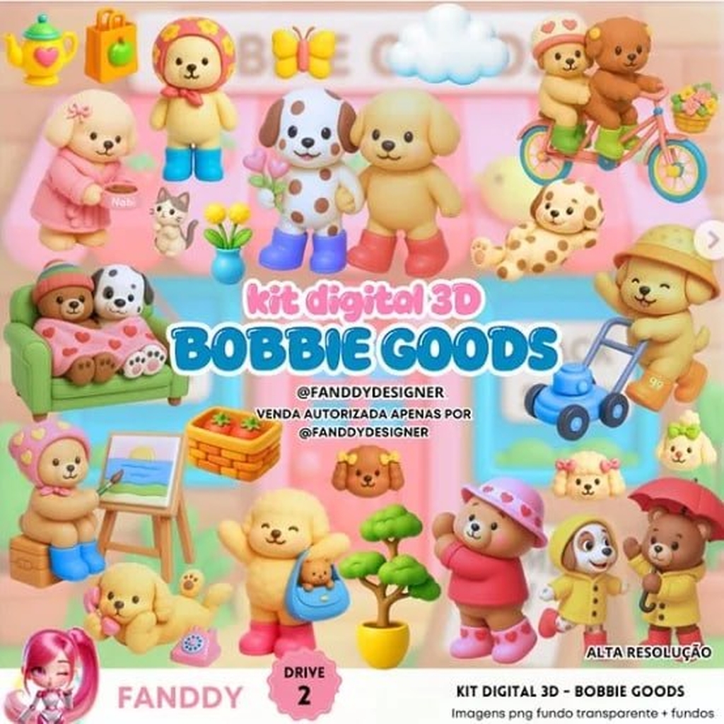Arquivo Digital Kit Digital 3D Bobbie Goods – AlfaCrafter