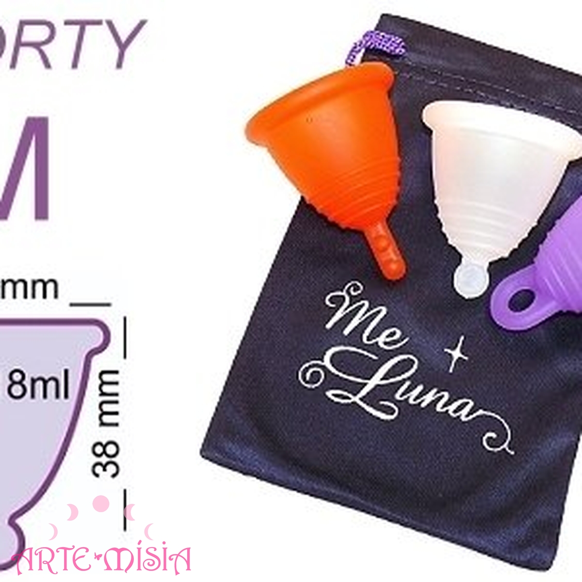 COLETOR MENSTRUAL MELUNA SHORTY PARA COLO DE ÚTERO BAIXO